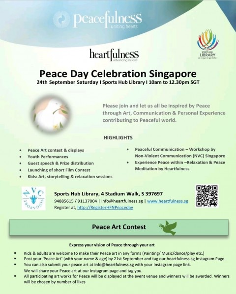 Peace Day Celebration Singapore- Arts Republic | Arts Events Singapore